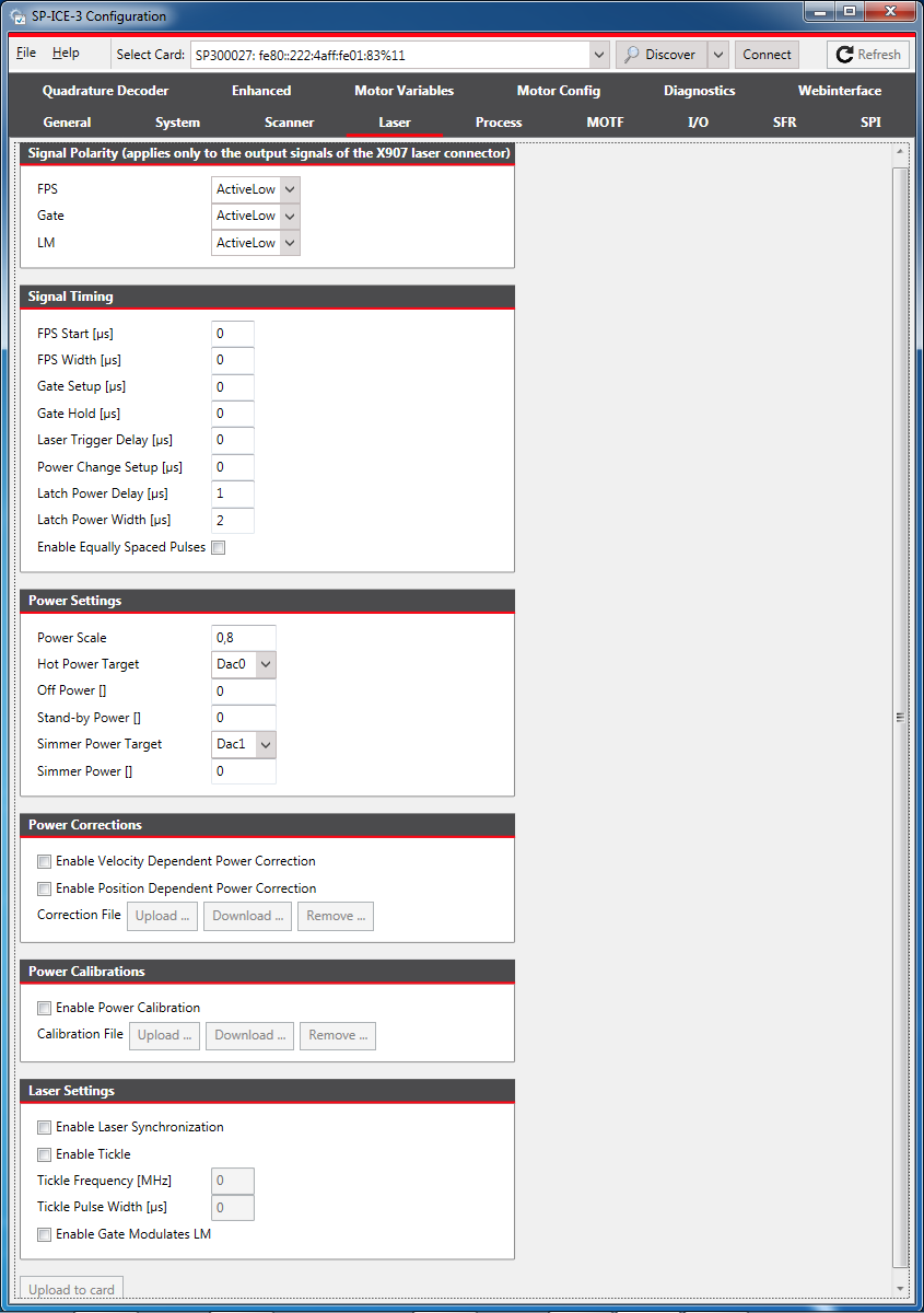 7.2.1 Laser Configuration Procedure