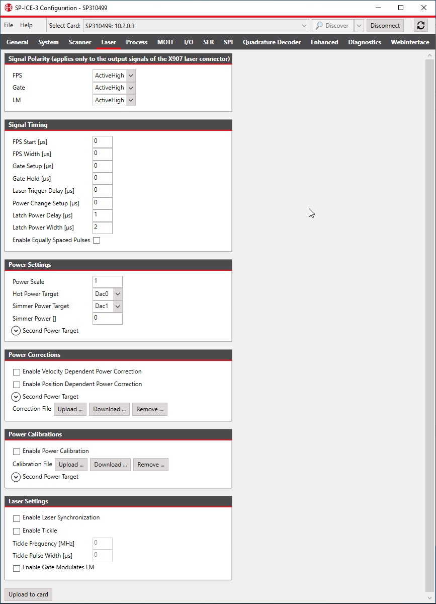 7.2.1 Laser Configuration Procedure